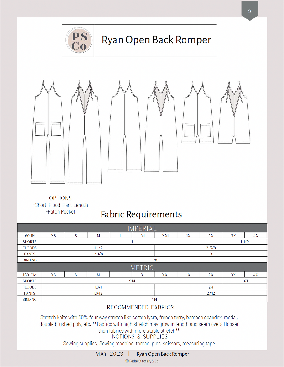Adult Ryan Open Back Romper – Petite Stitchery