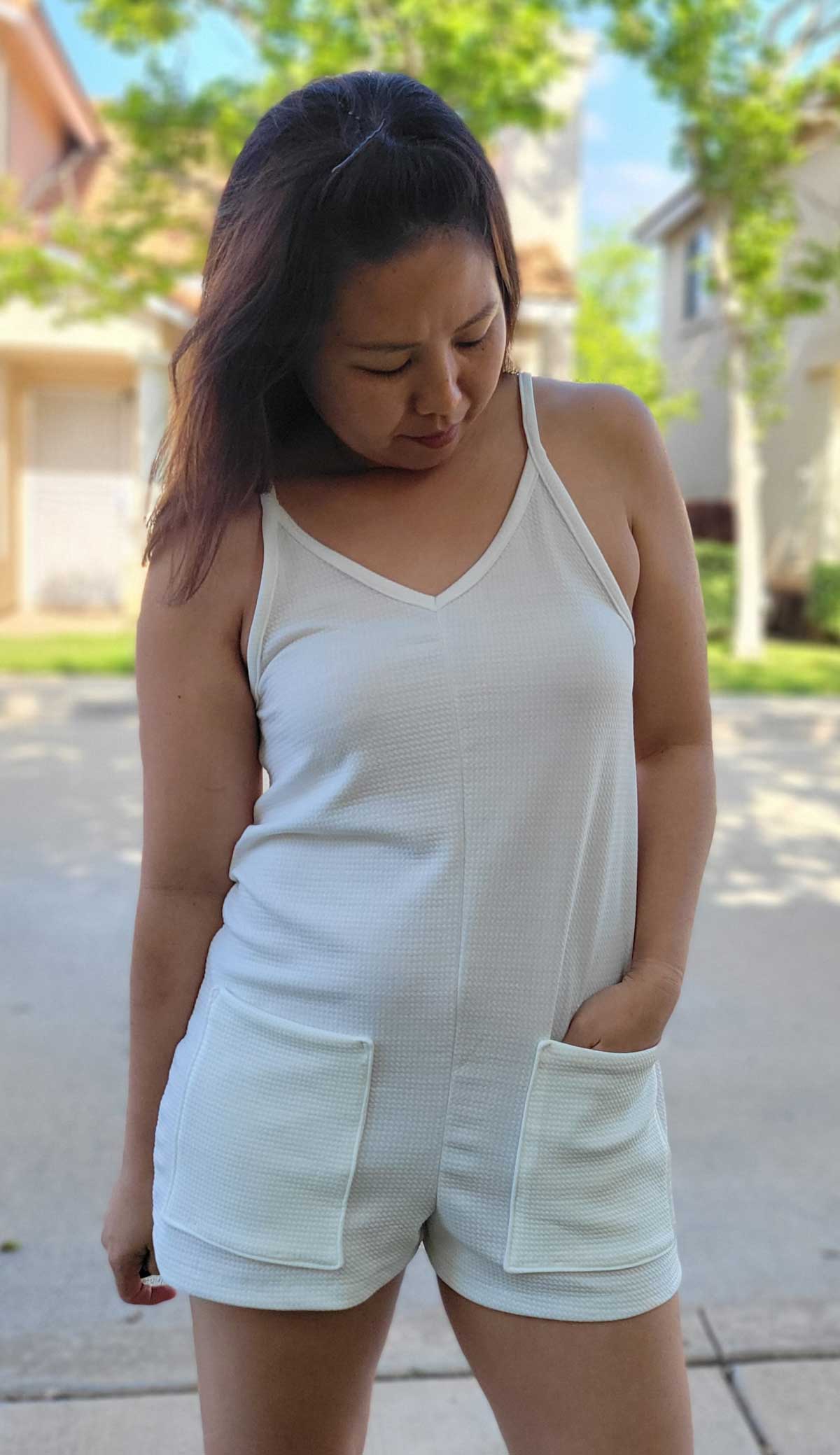 Adult Ryan Open Back Romper – Petite Stitchery