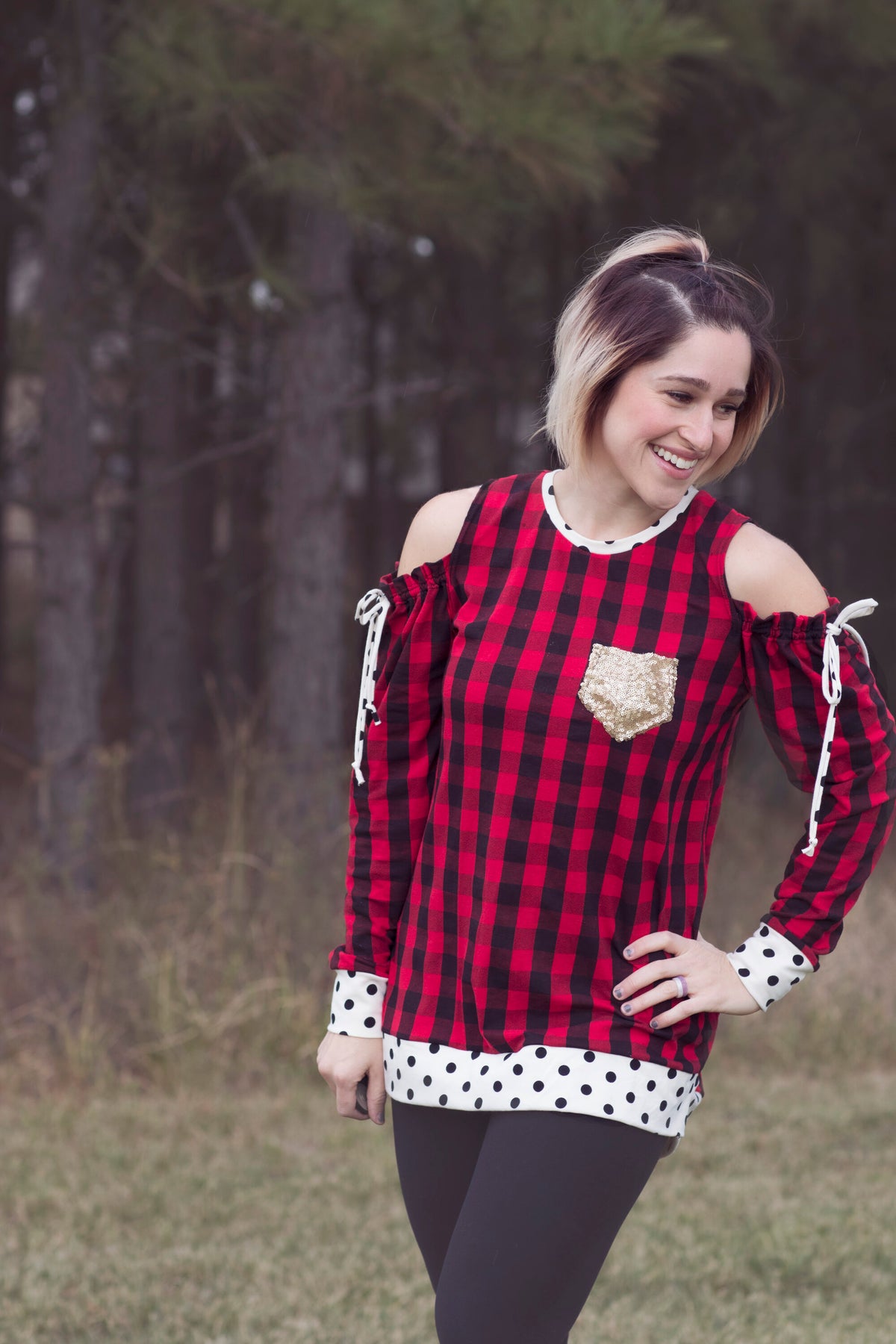 Adult Bliss Cold Shoulder Top and Tunic – Petite Stitchery